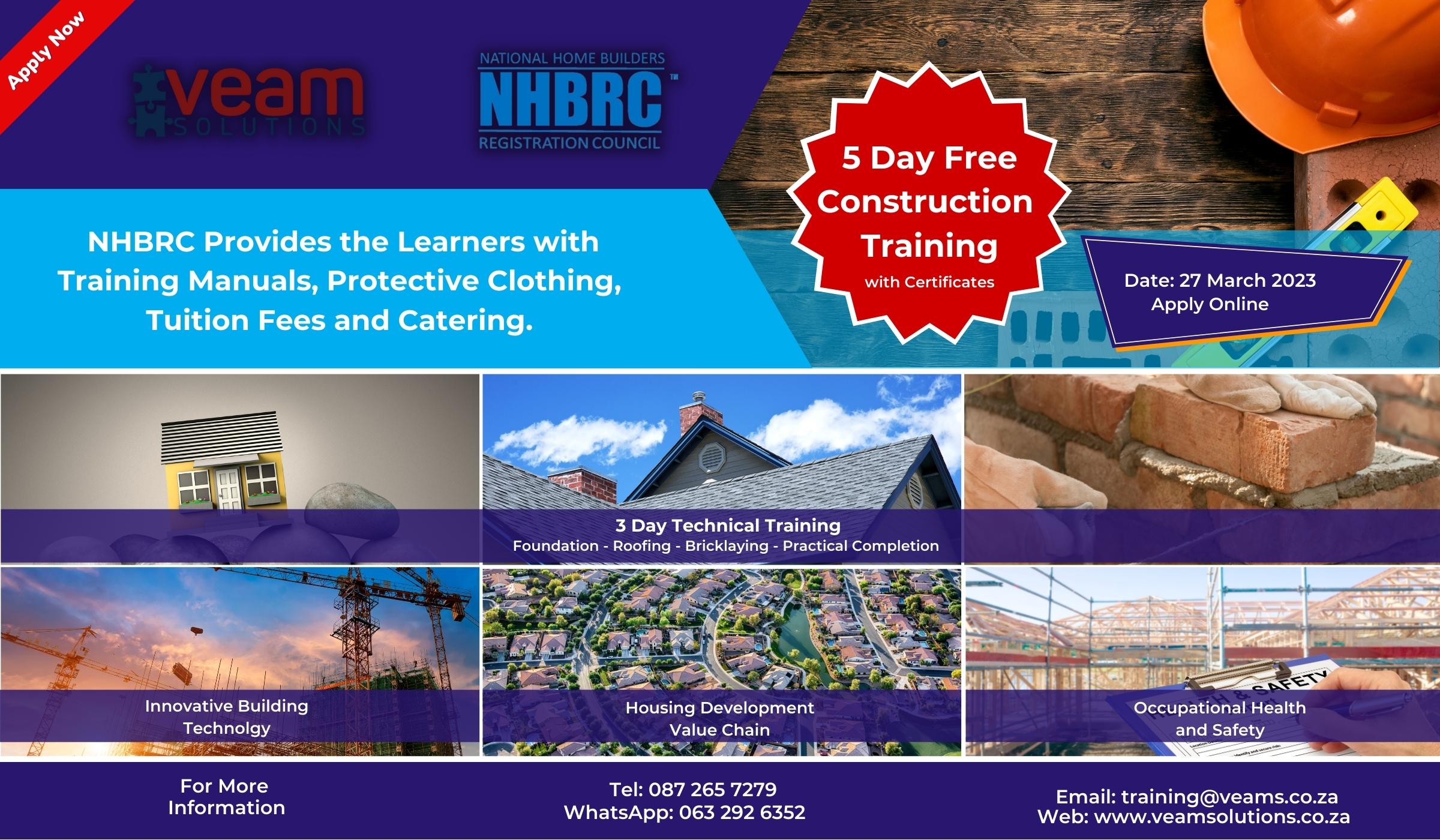 NHBRC Construction Training - Veam Solutions